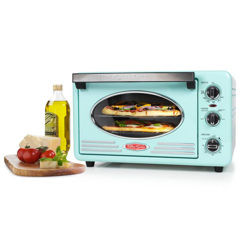 Nostalgia RTOV220AQ Retro Series 12-Slice Convection Toaster Oven ...