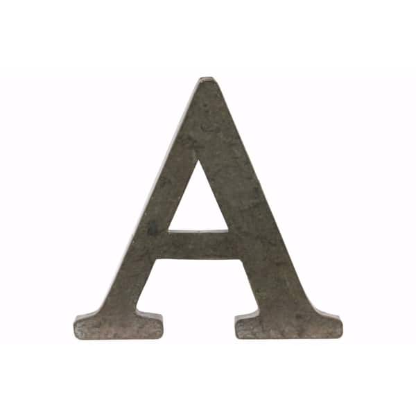 Metal Alphabet Wall Decor Letter "A" Tarnished Finish Bronze - Bed Bath ...