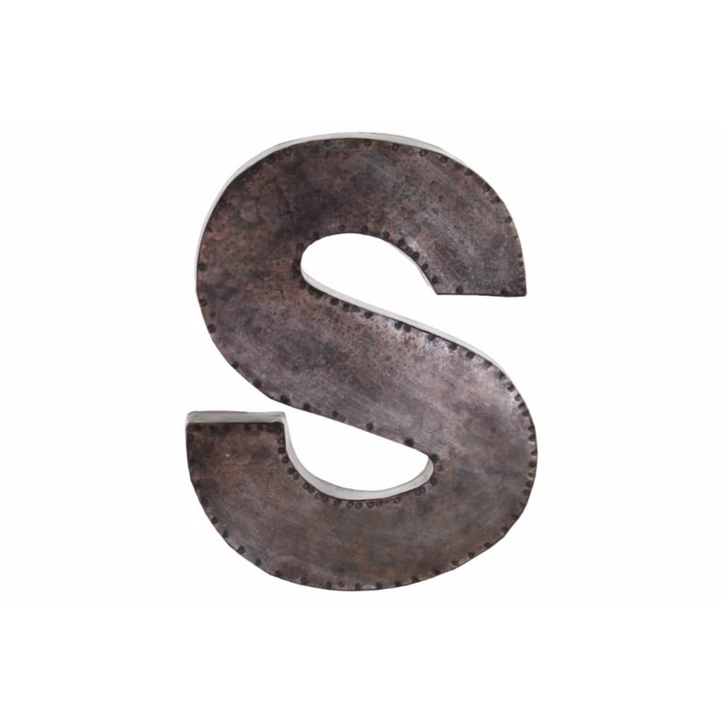 Decorative Metal Alphabet "S" Wall Decor- Bronze - Overstock - 18523810