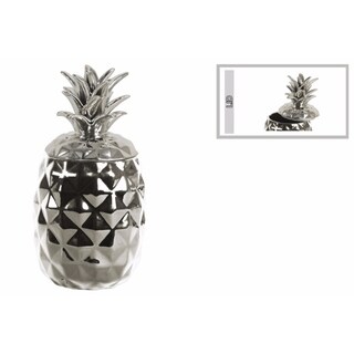 Splendid Ceramic Pineapple Canister- Silver - Bed Bath & Beyond - 18524105
