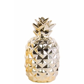 Splendid Ceramic Pineapple Figurine- Small- Gold - Bed Bath & Beyond ...