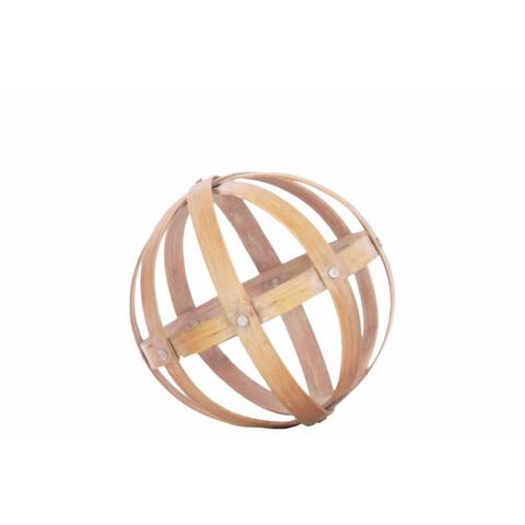 Bamboo Orb Dyson Sphere Design - Medium - Brown - Overstock - 18524772