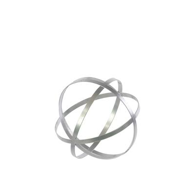 Metal Orb Dyson Sphere Design Decor (4 Circles) Coated Finish Silver ...