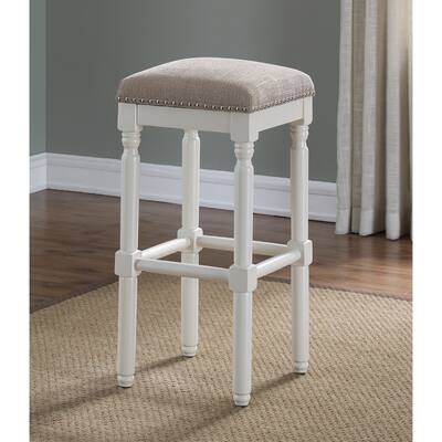 Ashford White Backless Counter Stool - Overstock - 18525690