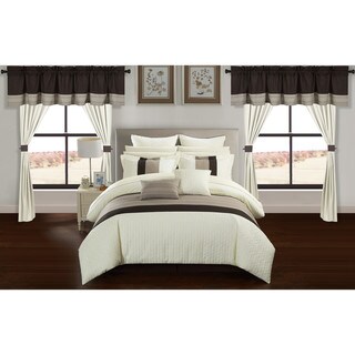 Chic Home Arisa Beige Color Block 24 Piece Room in a Bag - Bed Bath ...