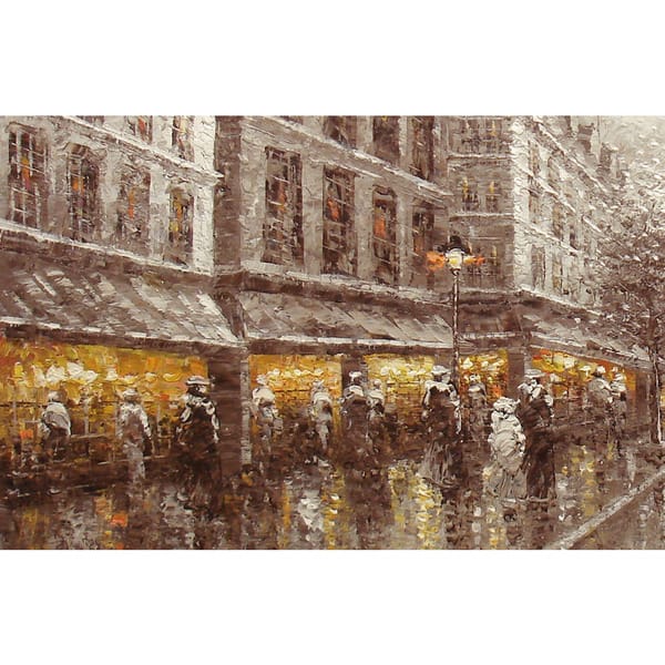 Oil Painting of Ancient French Street Scenes near the Efile tower 24 ...