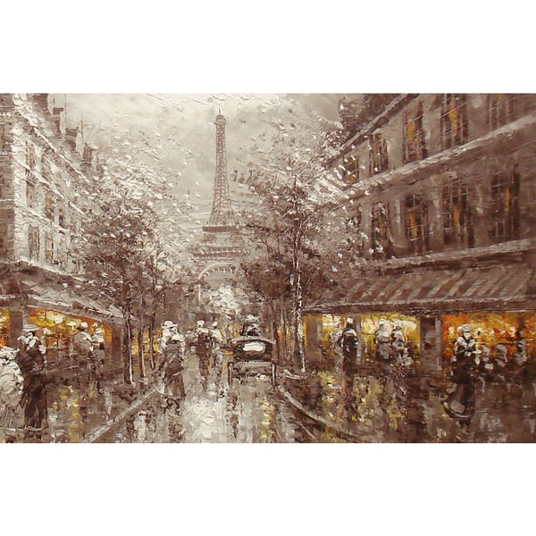 Oil Painting of Ancient French Street Scenes near the Efile tower 24 ...