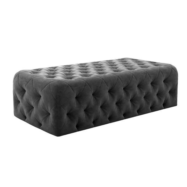 The Novogratz Collection Vintage Tufted Velvet Upholstered Ottoman Bed Bath Beyond 18542516
