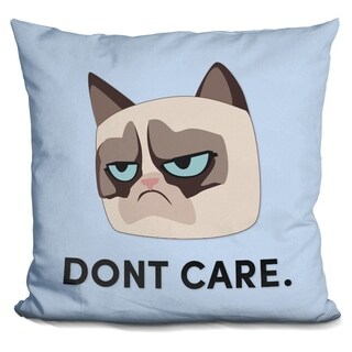 Lilipi Dont Care-Grumpy Cat Decorative Accent Throw Pillow - Bed Bath ...