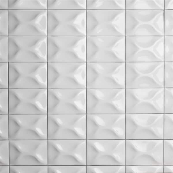 Merola Tile 4x6-inch Leida Blanco Ceramic Wall Tile (17 tiles/3.14 sqft ...