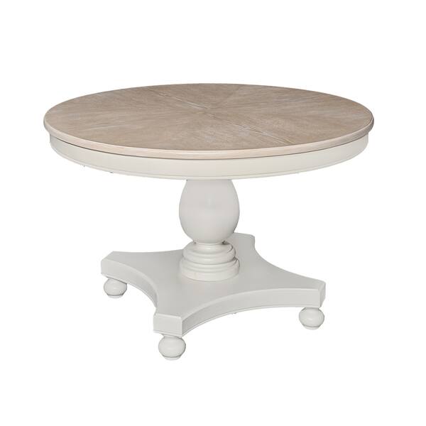 Powell Antique White Wood Round Dining Table - Bed Bath & Beyond - 18588074