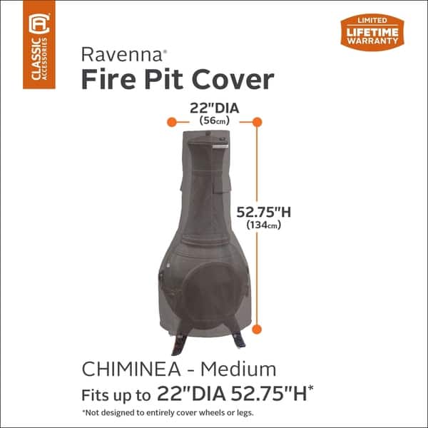 Classic Accessories Ravenna Water-Resistant 22 Inch Outdoor Chiminea ...