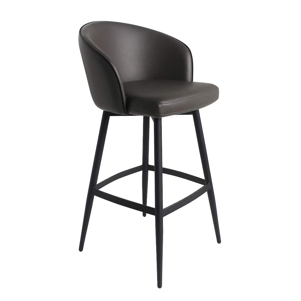 Aurelle Home Contemporary Modern Grey Counter Stool - Overstock - 18612898