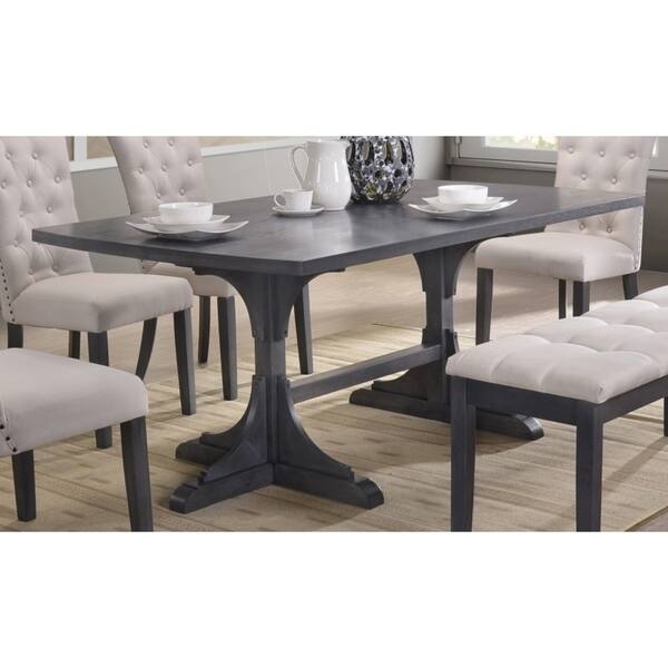 Best Quality Furniture Traditional Rectangular Dining Table, Light Grey - Bed Bath & Beyond ...