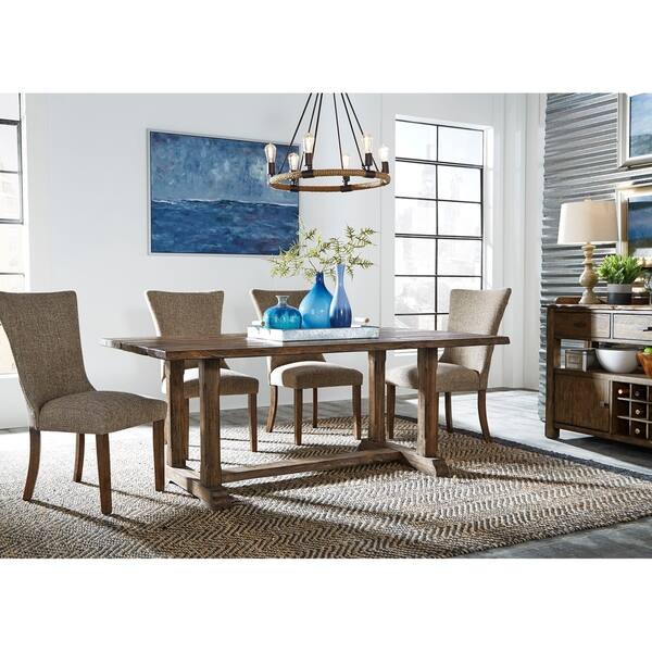 Liberty Russet 5-piece Upholstered Trestle Dinette Set - Bed Bath & Beyond - 18619080