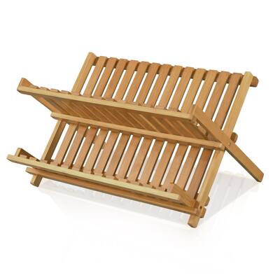 Furinno DaPur Bamboo Collapsible Dish Rack, FK9064 - Overstock - 18657461