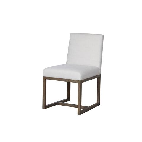 Modern White and Charcoal Carter Side Chair - Overstock - 18704879