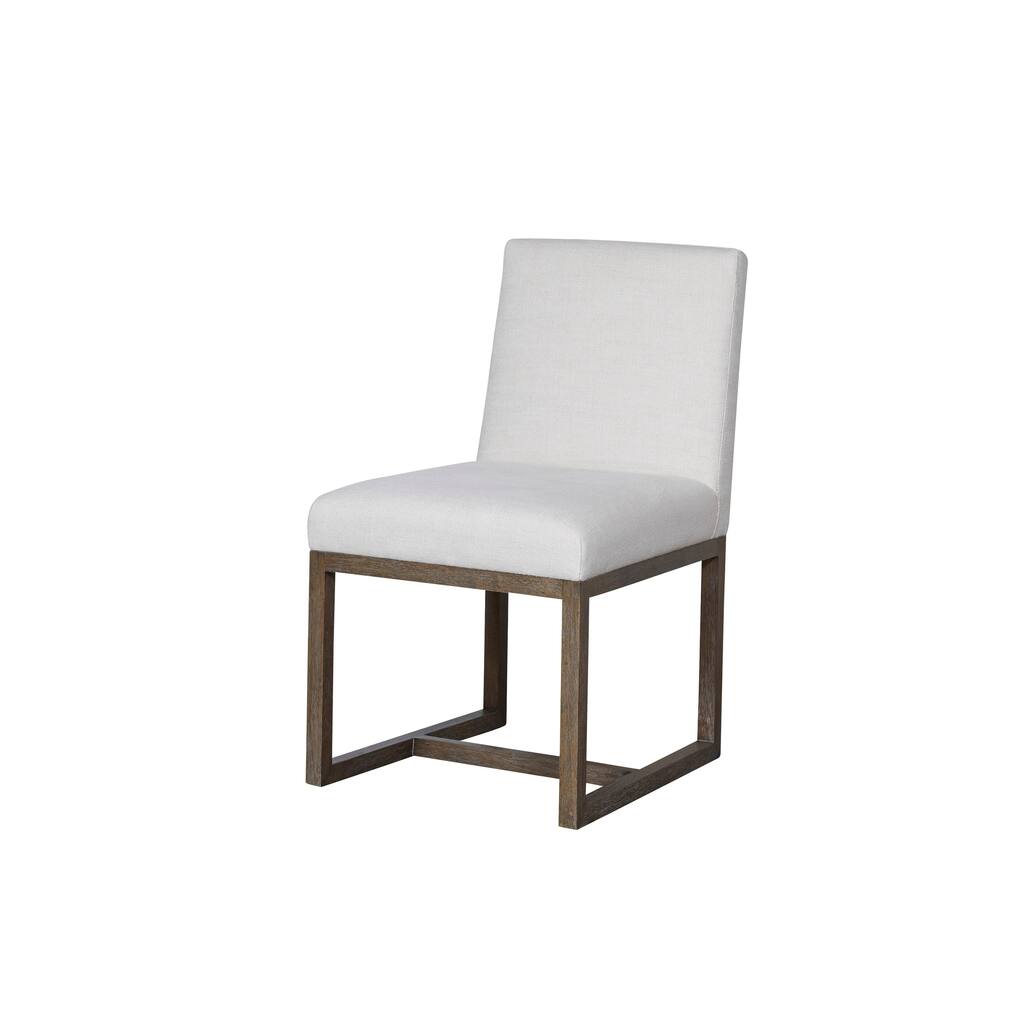 Modern White and Charcoal Carter Side Chair - Overstock - 18704879
