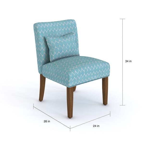 Porch & Den Valderrama Geometric Patterned Accent Chair with Pillow ...