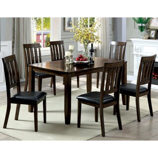 Furniture of America Cosh Rustic Oak Solid Wood 7-piece Dining Set ...