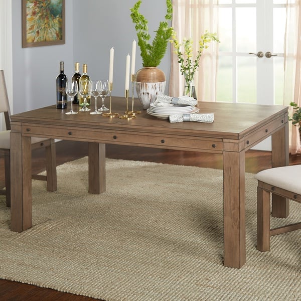 Simple Living Kinley Grey Walnut Finish Dining Table - Bed Bath ...