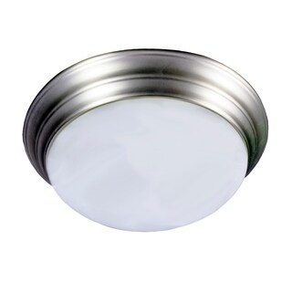 HomeSelects 6545 Essential 14" LED Flush Mount Ceiling Fixture - Silver ...