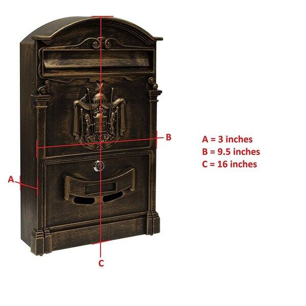 ALEKO Elegant Wall Mounted Mail Box with Retrieval Door 2 Keys - Bed ...