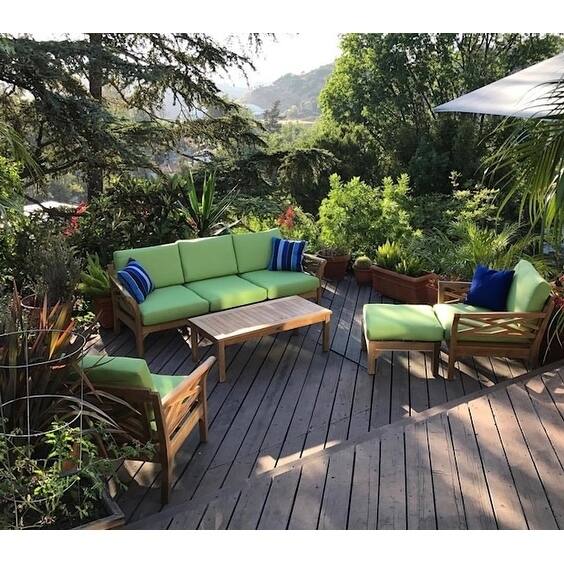 Malibu 5pcs Teak Conversation Set - Overstock - 18794534