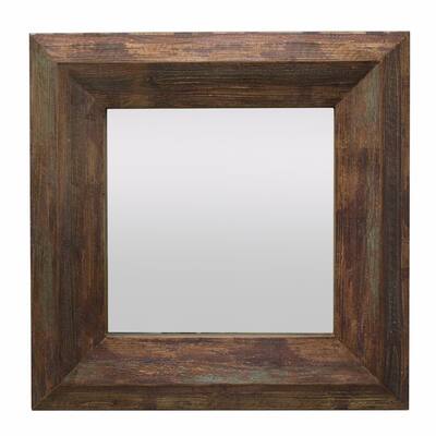 Wall Mirror - Benzara - Brown - Overstock - 18799314