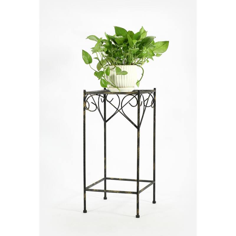 26 in.Large Celtic Clover Squre Cast Iron Plant Stand - Overstock ...