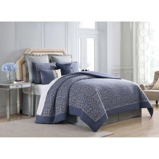 Charisma Villa Blue Woven Jacquard Comforter Set - Bed Bath & Beyond ...