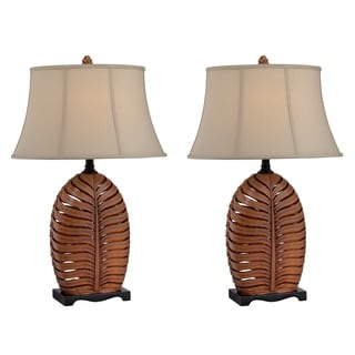 Seahaven Oval Leaf Night Light Table Lamp 30.5" high - Bed Bath ...