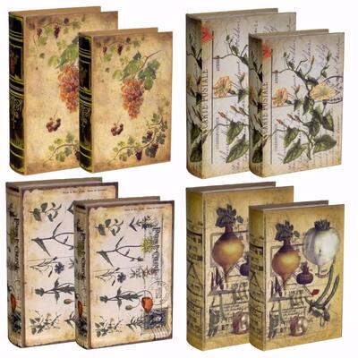 Decorative Book Boxes- Set of 8, Multicolor - Overstock - 18841334