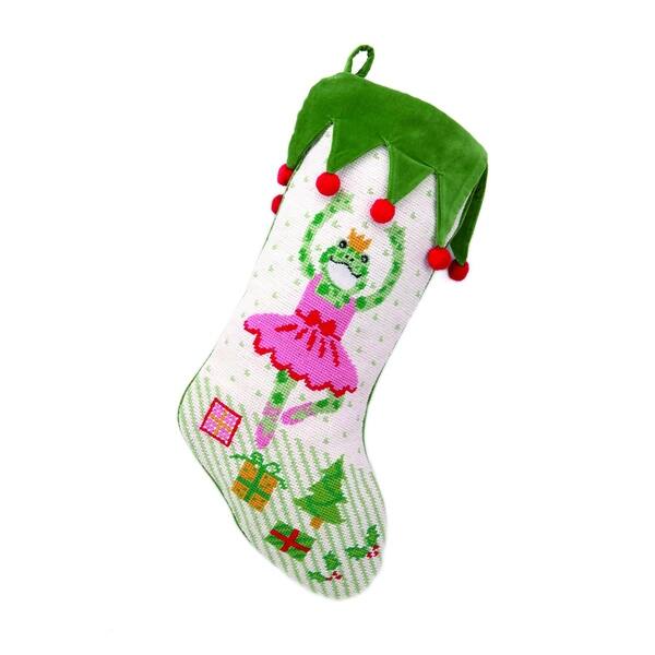 Kelly Rightsell New Ballerina Frog Needlepoint Stocking - Bed Bath ...