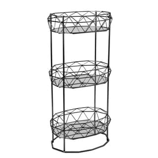 Geometric 3-tier Spa Tower with Mirror Shelves - Bed Bath & Beyond ...