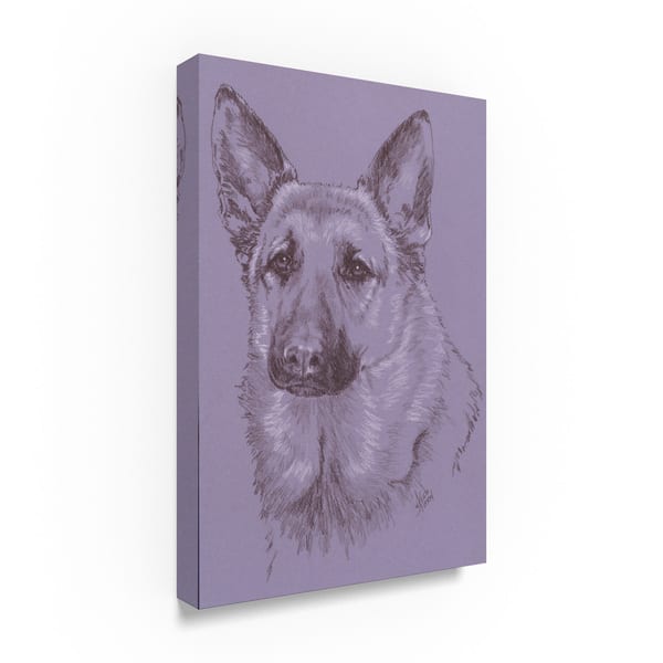 Barbara Keith 'German Shepherd Illustration' Canvas Art - Bed Bath ...