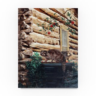 D. Rusty Rust 'Raccoons' Canvas Art - Bed Bath & Beyond - 18968839