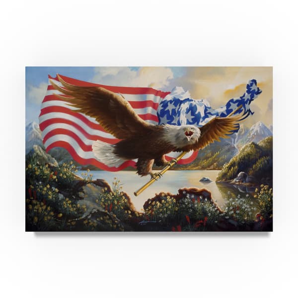 D. Rusty Rust 'Eagle Usa' Canvas Art - Bed Bath & Beyond - 18968895