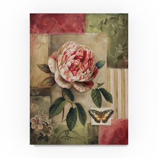 Lisa Audit 'Rose and Butterfly' Canvas Art - Bed Bath & Beyond - 18969744
