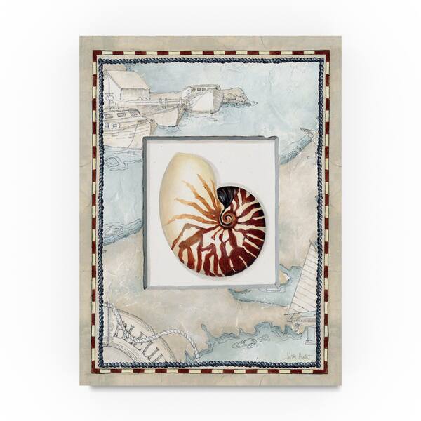 Lisa Audit 'Shell Map 2' Canvas Art - Bed Bath & Beyond - 18969826