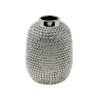 Decorative Ceramic Spike Vase, Silver - Bed Bath & Beyond - 18971199