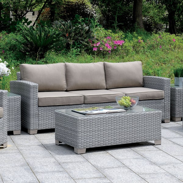 Bryon Contemporary 43-inch Wicker-like Coffee Table by Furniture of ...