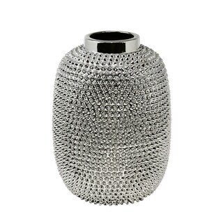 Decorative Ceramic Spike Vase, Silver - Bed Bath & Beyond - 19206413