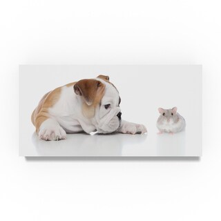 Andrea Mascitti Puppies 'Dog And Mouse' Canvas Art - Bed Bath & Beyond ...
