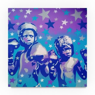 Abstract Graffiti 'Boxers V Stars' Canvas Art - Bed Bath & Beyond ...