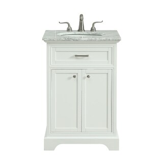 24 in. Single Bathroom Vanity set in White - Bed Bath & Beyond - 19208199