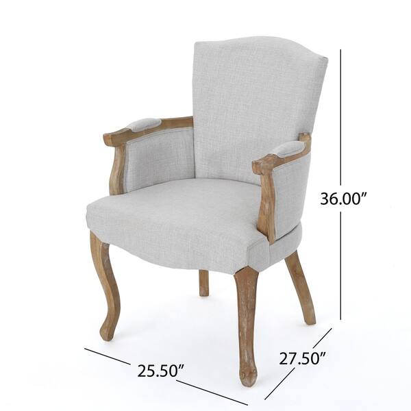 Emina Traditional Fabric Armed Dining Chair (Set of 2) by Christopher ...