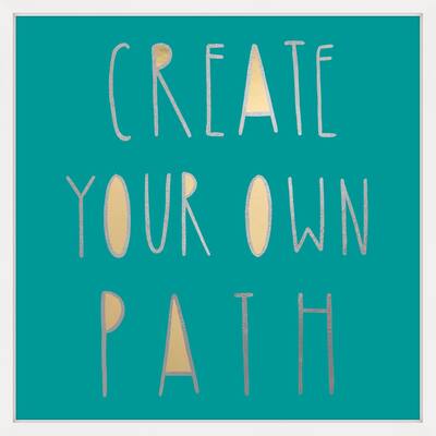 'Create Your Own Path' Framed Painting Print - Multi-Color - Overstock ...