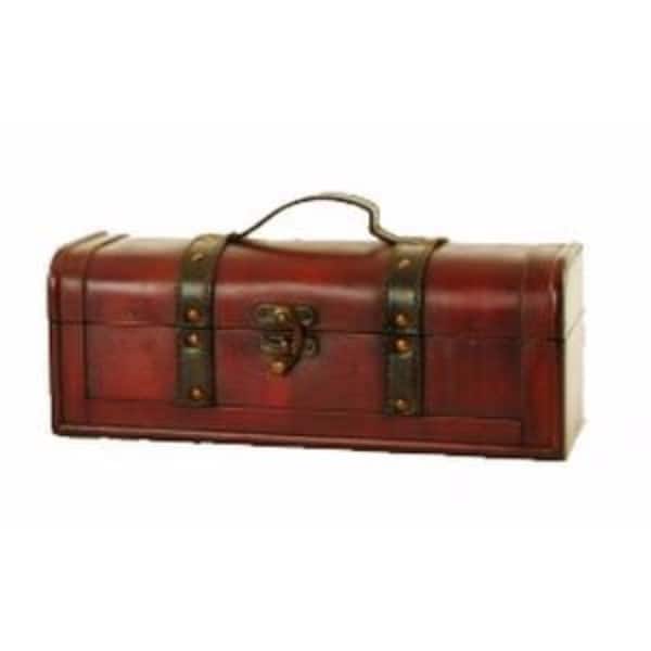 Wald Imports Brown Wood Decorative Storage Trunk Chest - Bed Bath ...