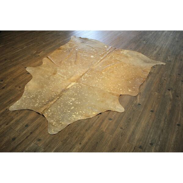 Camel/Metallic Gold Authentic Cowhide - Hair-on Cowhide Real Leather ...